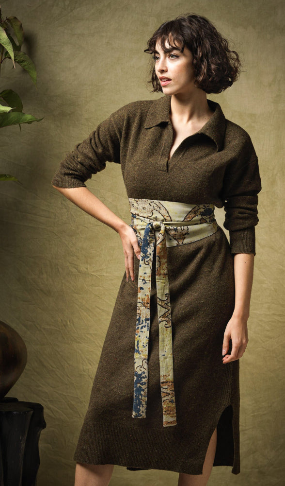 Dhurrie Taupe Belt– The Blue Magpie
